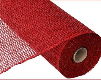 Red Poly Burlap Mesh 10 X 10 Yards RP810324 - Etsy