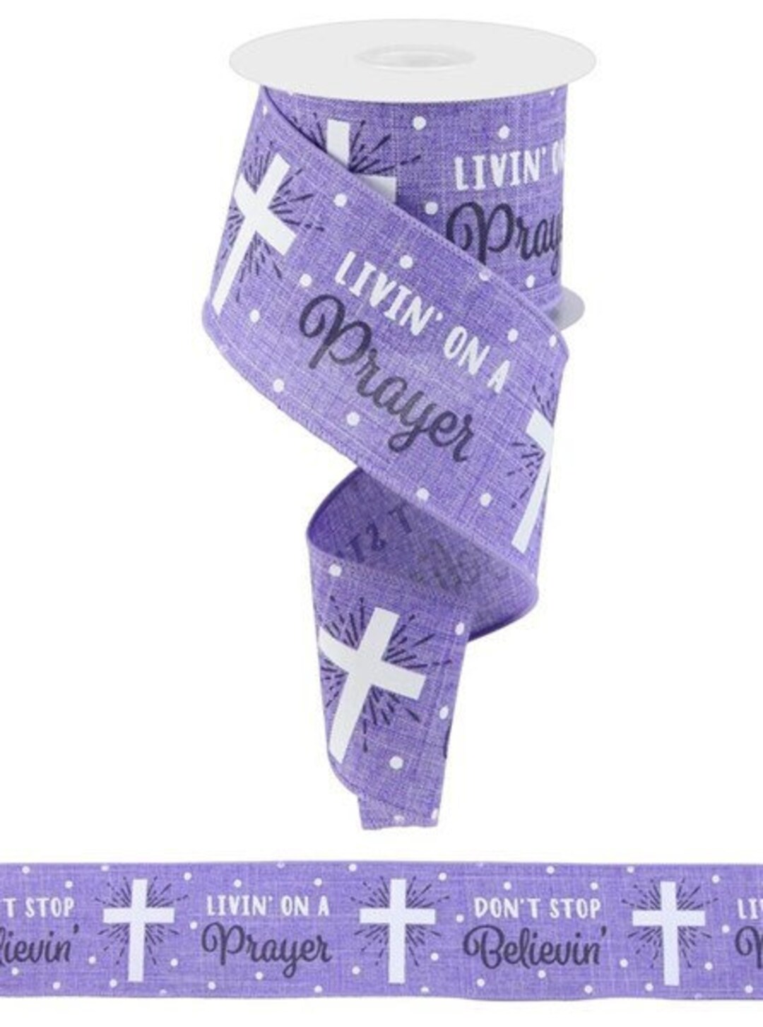 Ships Free Over 35 in US - Easter Cross Sayings Wired Edge Ribbon - 2.5 ...