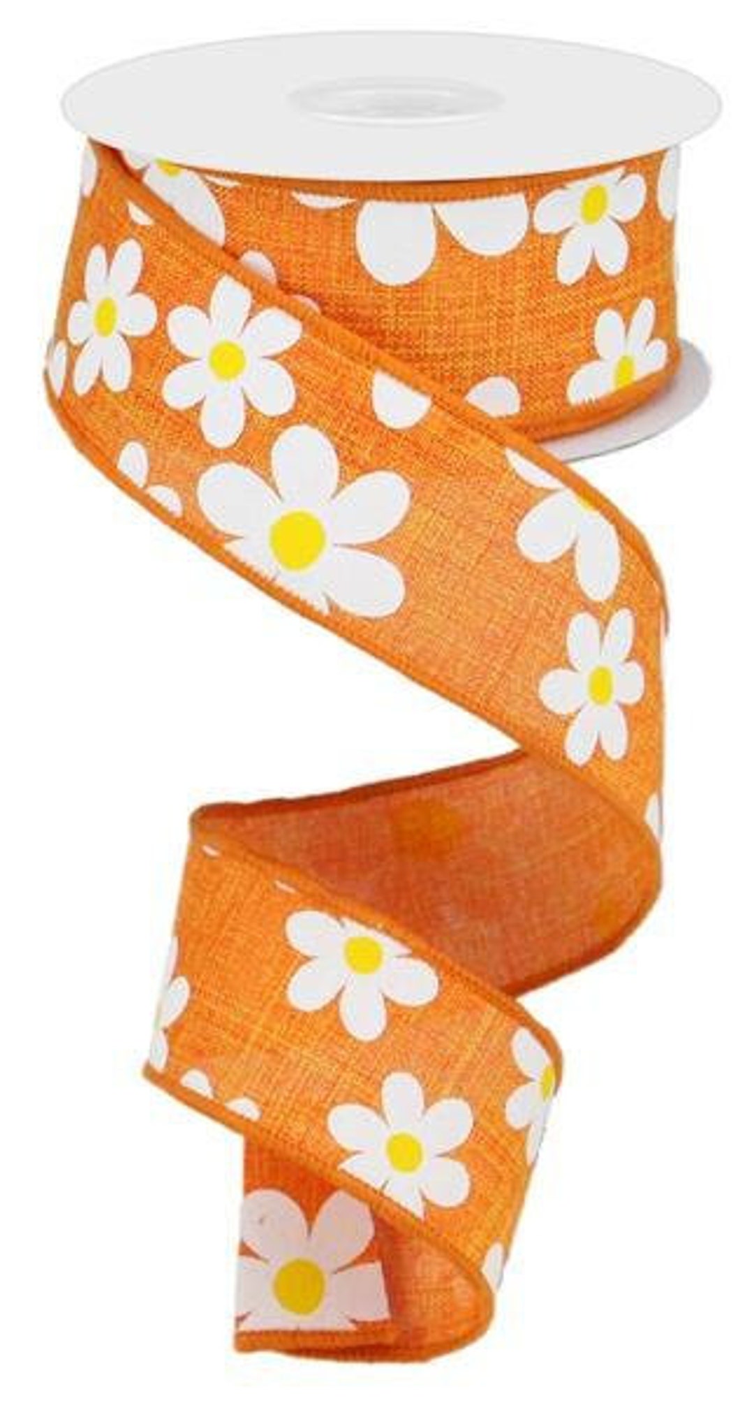 Ships Free Over 35 in US Daisy Flower Patterned Wired Edge Ribbon, 1.5 ...
