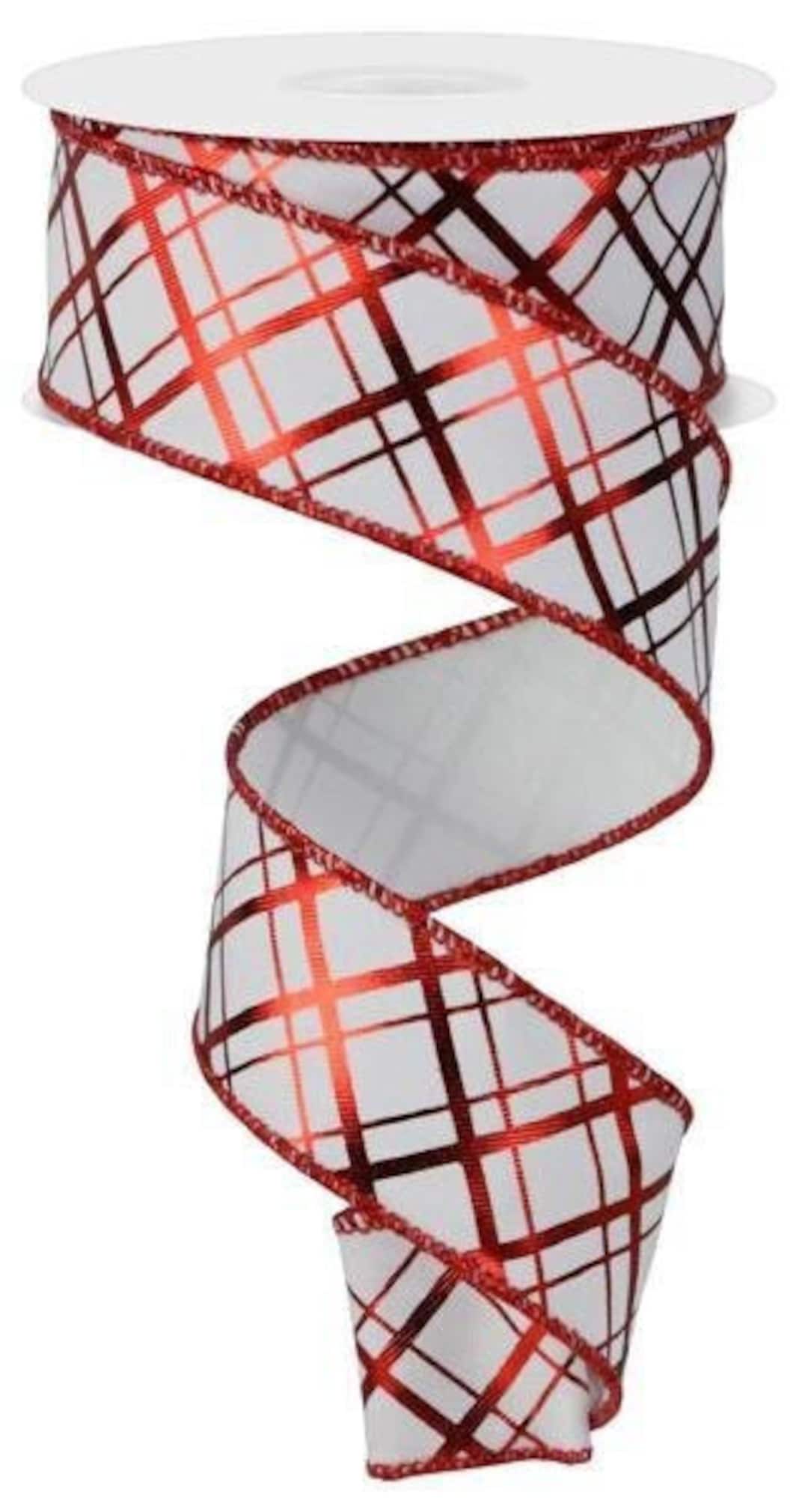 Ships Free Over 35 In US Metallic Thick thin Diagonal Check Wired Edge ships-free-over-35-in-us-metallic-thick-thin-diagonal-check-wired-edge