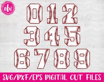 Baseball Alphabet Laces Stitches Letters Numbers SVG PNG DXF Eps ...