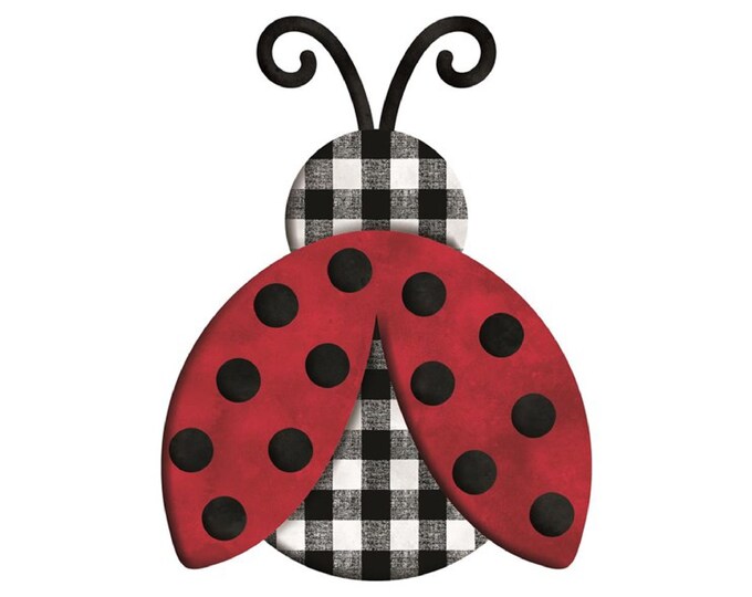 Ships Free Over 35 in US - Spring Check Ladybug Embossed Metal Sign ...