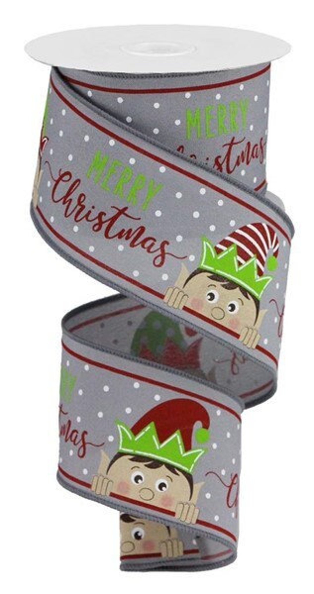 Ships Free Over 35 in US - Peeking Elf Wired Edge Ribbon - 10 Yards ...