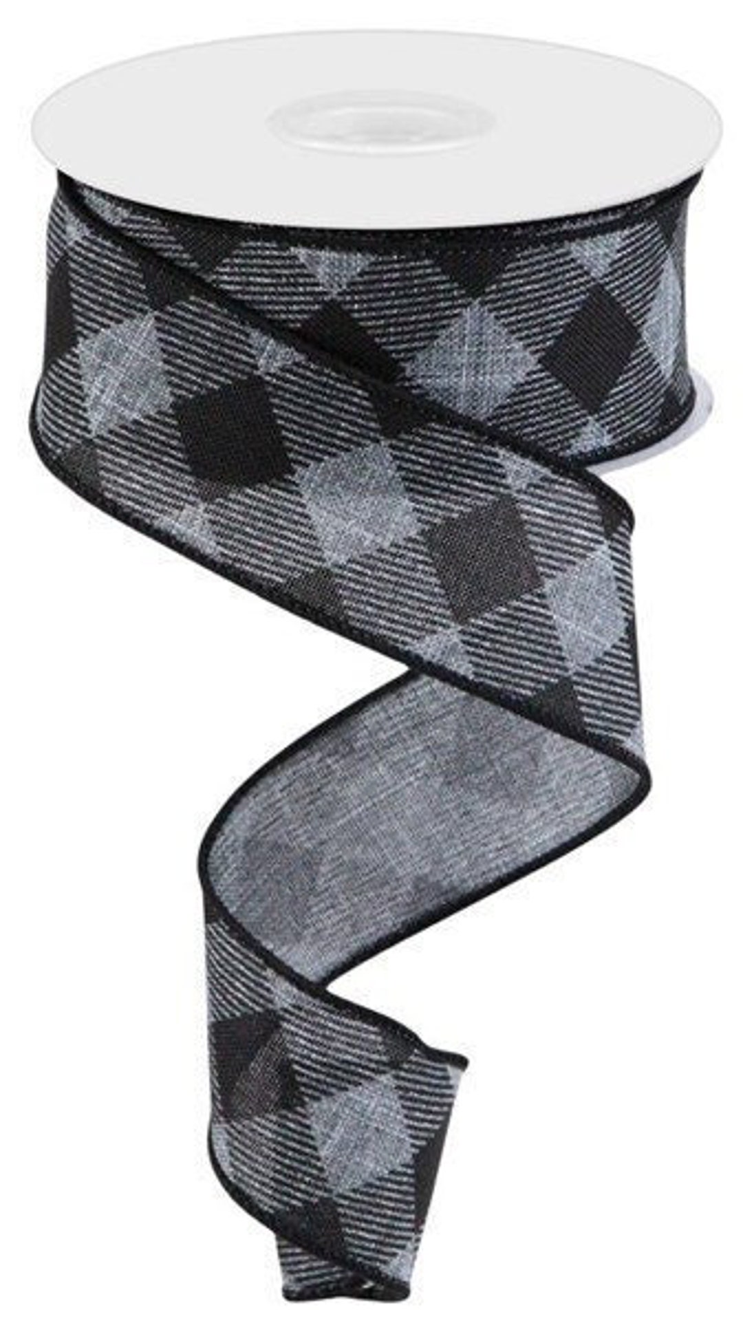 Ships Free Over 35 in US - Diagonal Plaid Check Wired Edge Ribbon, 10 ...