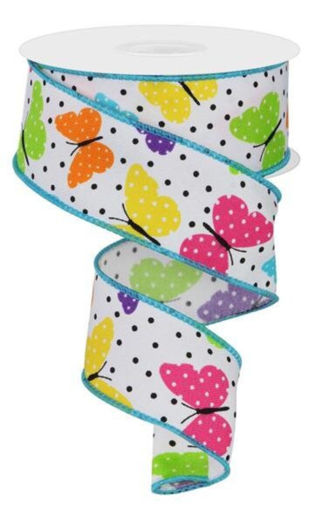 Ships Free Over 35 in US - Spring Butterflies & Polka Dots Wired Edge ...