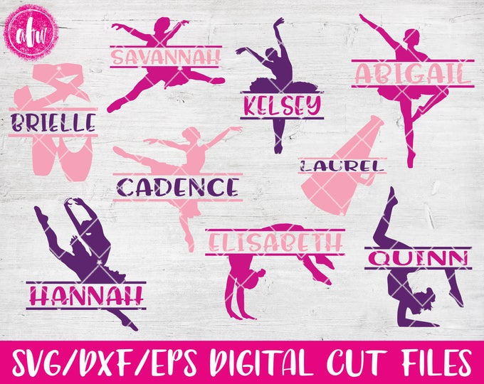 Digital Cut Files Split Dance Designs SVG DXF EPS Dance | Etsy