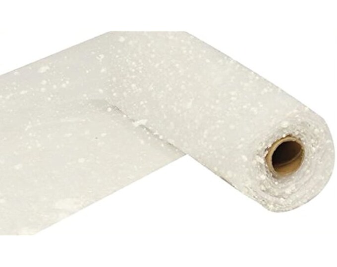Ships Free Over 35 in US - Snow Deco Poly Mesh Ribbon - 10" X 10 Yards ...