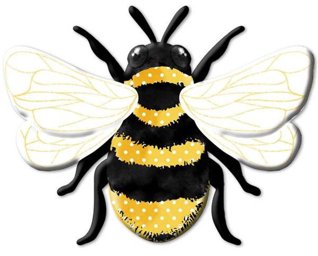 Ships Free Over 35 in US Spring Polka Dot Honey Bee Embossed Metal Sign ...