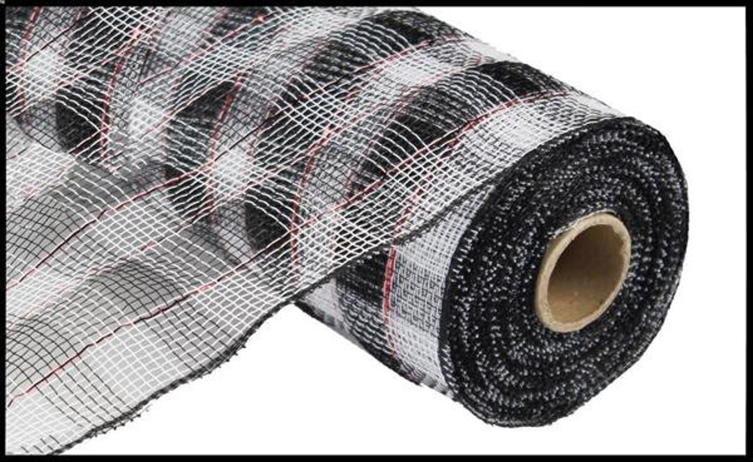 Ships Free Over 35 in US - Plaid Check Deco Poly Mesh, 10" X 10 Yards ...