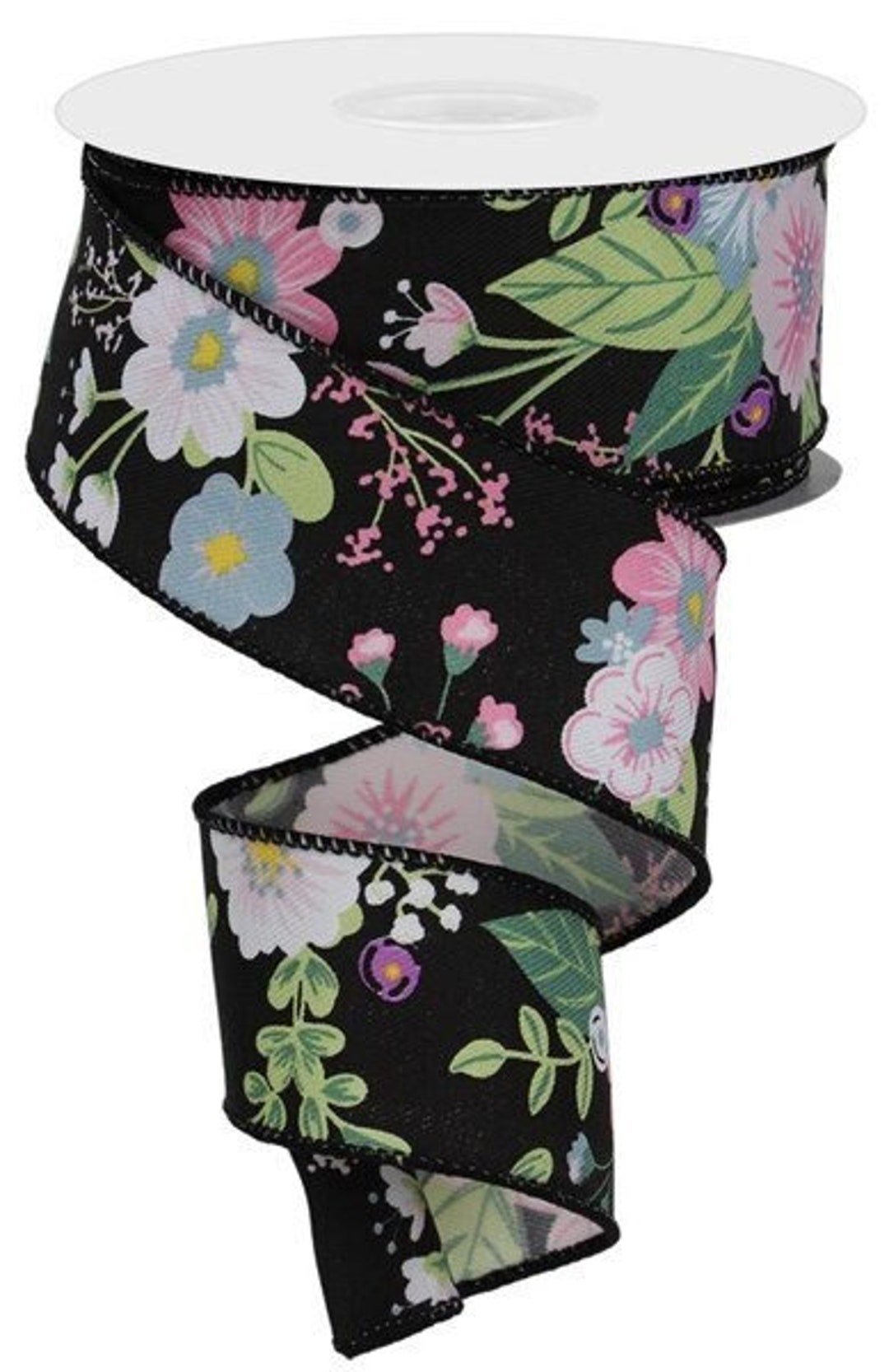 Ships Free Over 35 in US - Spring Flowers Wired Edge Ribbon, 1.5" X 10 ...