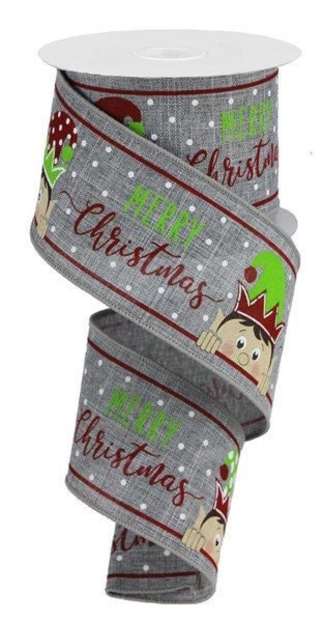 Ships Free Over 35 in US - Peeking Elf Wired Edge Ribbon - 10 Yards ...