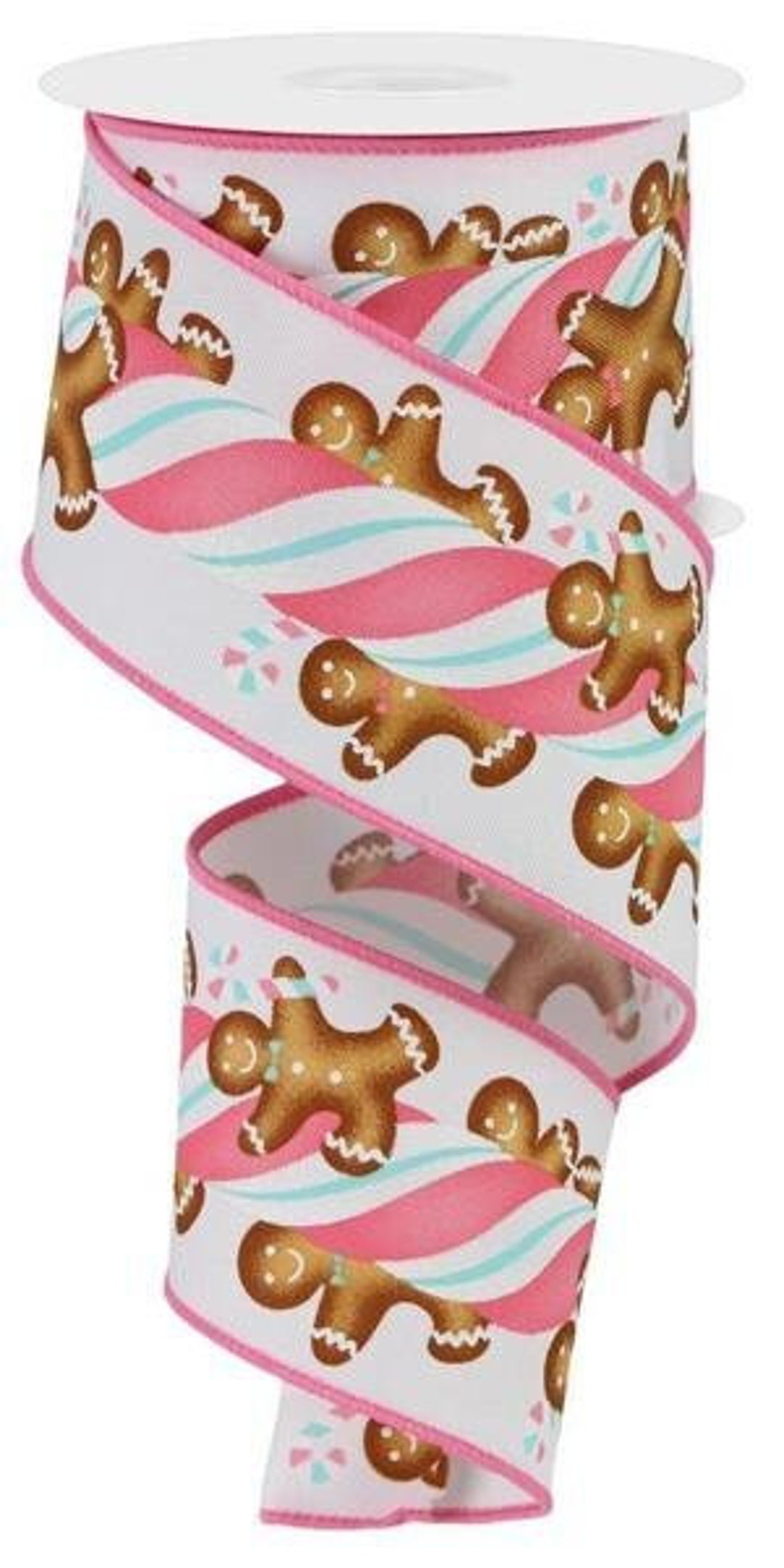 Ships Free Over 35 in US Christmas Gingerbread & Peppermint Candy Wired ...