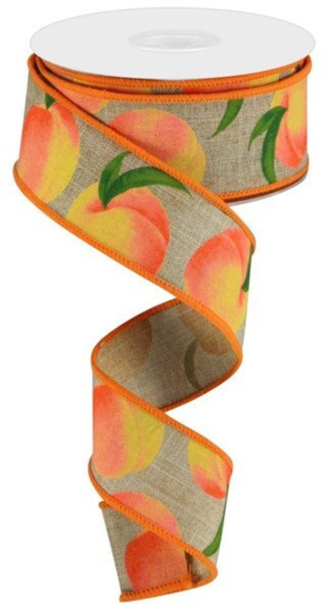 Ships Free Over 35 in US - Summer Peaches Wired Edge Ribbon, 1.5" X 10 ...