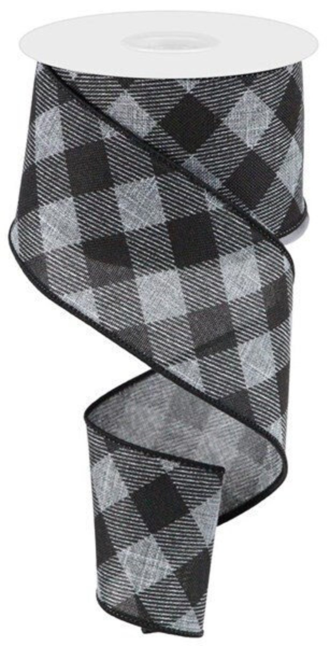 Ships Free Over 35 in US - Diagonal Plaid Check Wired Edge Ribbon, 10 ...
