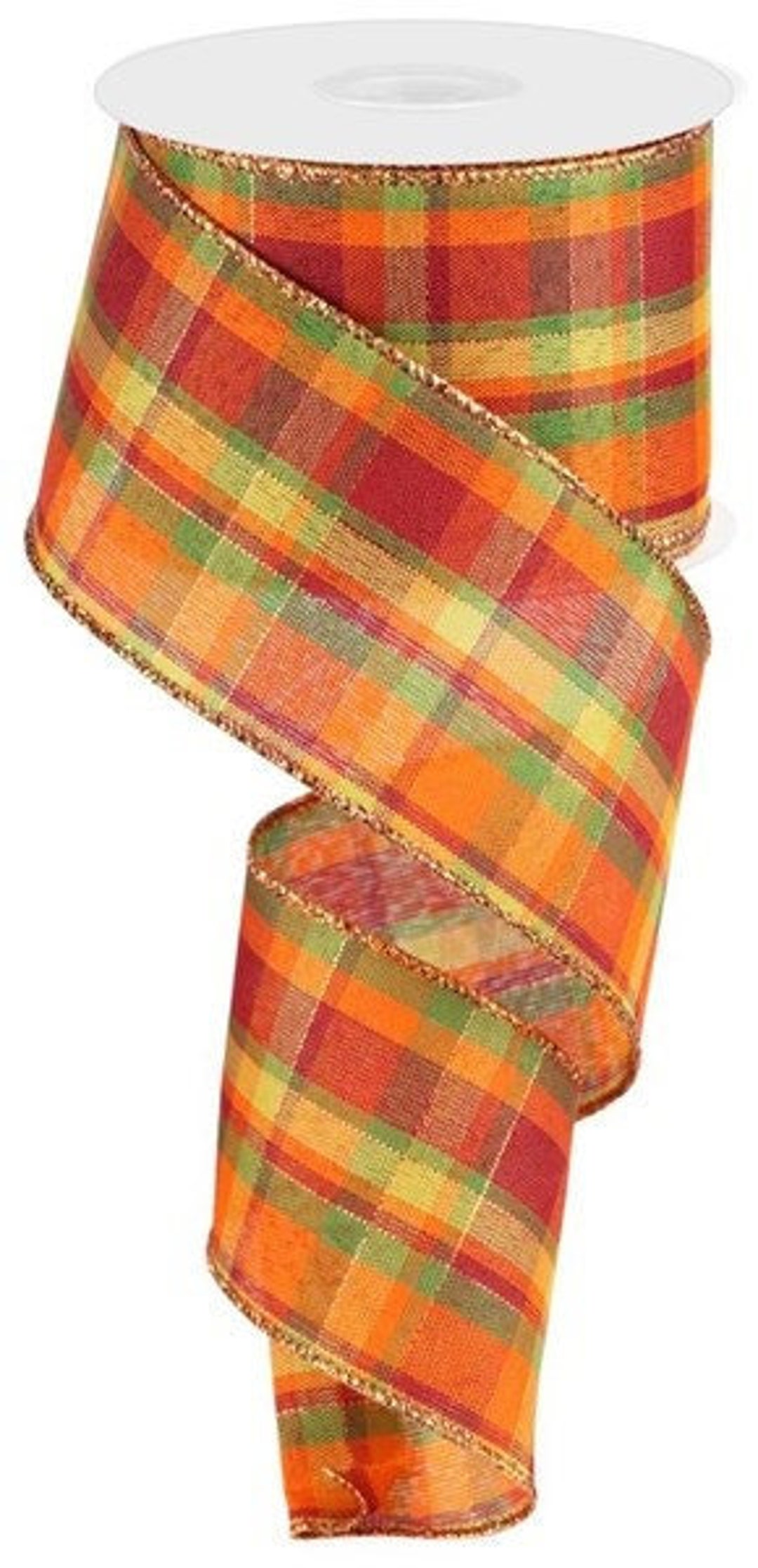 Ships Free Over 35 in US - Fall Autumn Plaid Check Wired Edge Ribbon, 2 ...