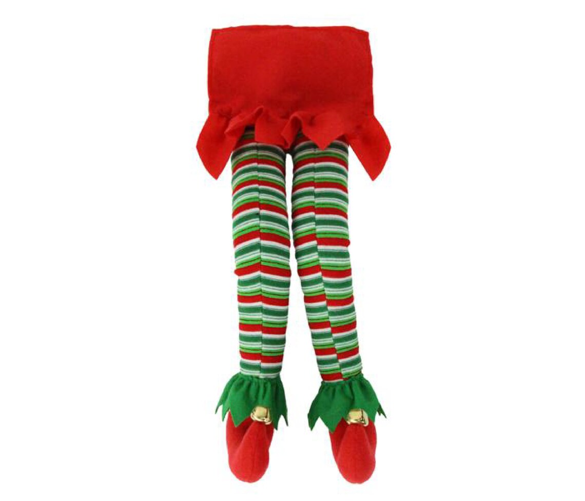 Ships Free Over 35 in US - Christmas Elf Legs Wreath Decor Kit (red ...