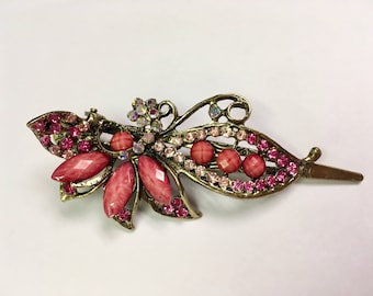 Charcoal Vintage Butterfly Wing Hair Clip Wedding Hair Clip | Etsy