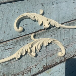 FLORAL SCROLLS Pair Furniture Appliques Onlays Mouldings FLEXIBLE! - Etsy