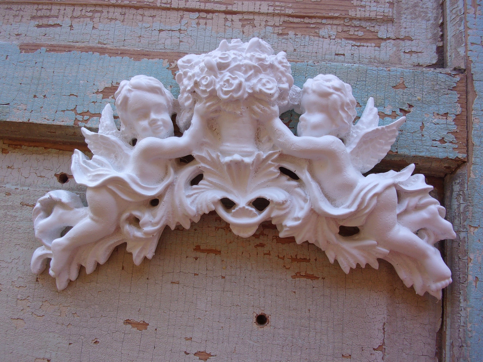 Angel Wings Cherubs Roses Bouquet Furniture Appliques Onlays Mouldings ...