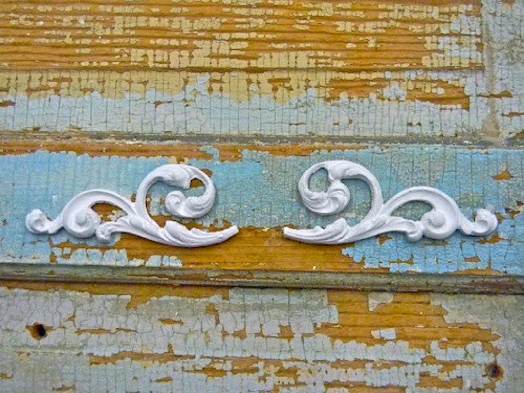 Furniture Appliques Shabby Chic Architectural Scrolls (set of 2) Onlays ...