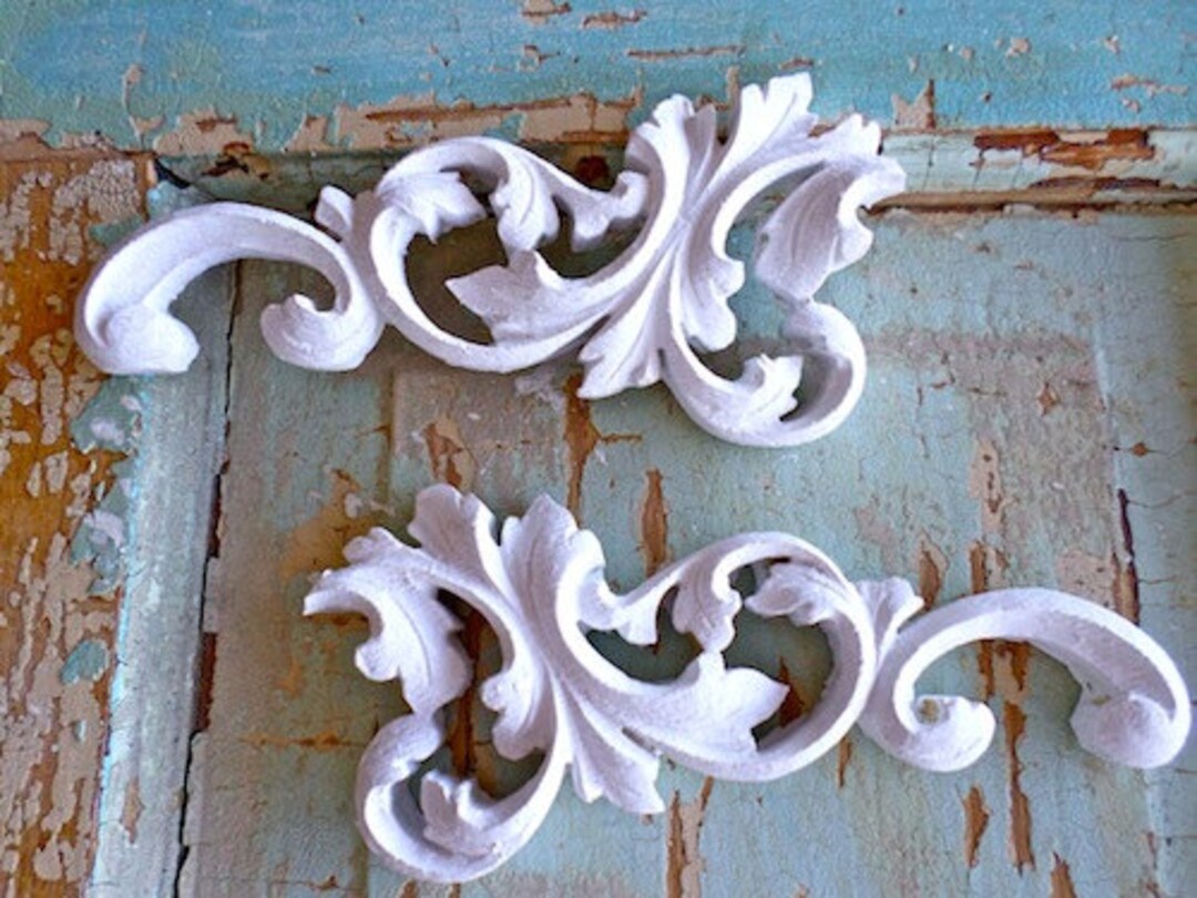 Architectural Scrolls set of 2 Furniture Appliques Onlays Mouldings ...