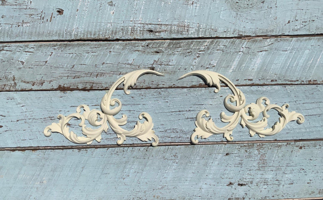 Furniture Appliques LARGE LEAFY Scrolls Flexible 2 PC Architectural ...