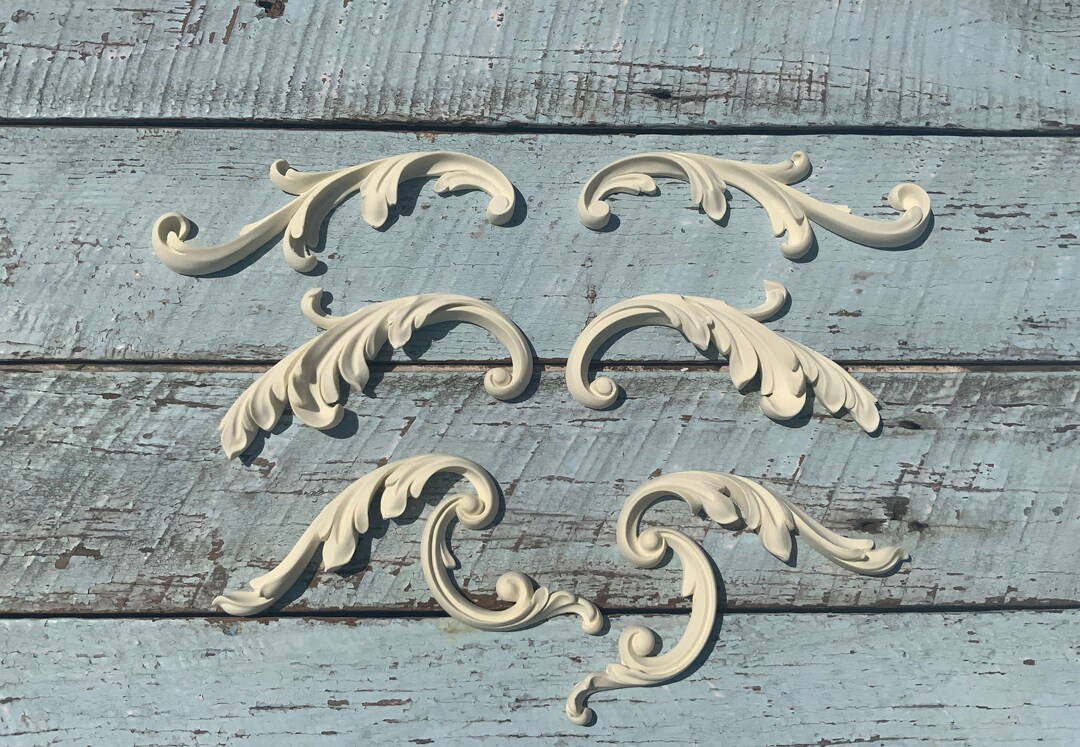 Furniture Appliques FLORAL SCROLLS FLEXIBLE Onlays Mouldings New! - Etsy