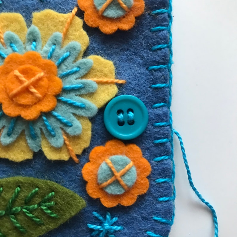 French Garden DIY Felt Needle Case Kit Needle Book Kit - Etsy