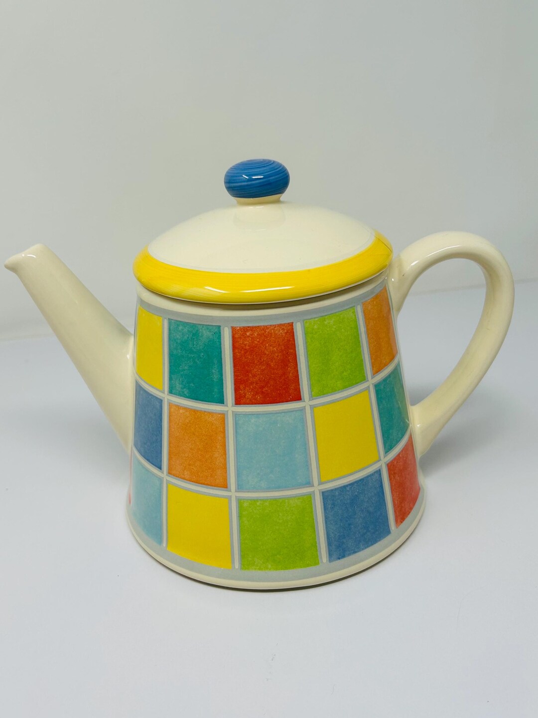 Twist Alea faience Checkerboard Teapot and Lid by VILLEROY & BOCH - Etsy