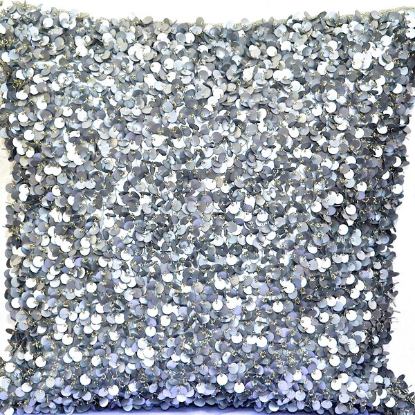 Silver Throw Pillow - Etsy