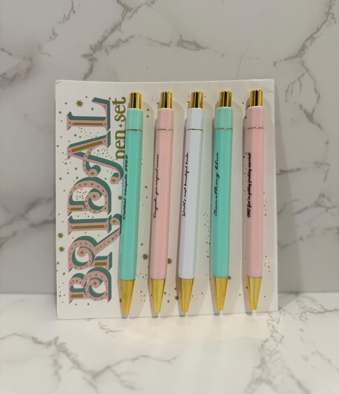 Bridal Pen Set Pastel Ideal Gift for Bridal Shower Cute Writing ...