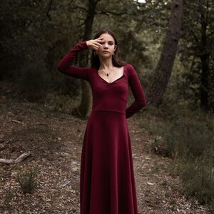 Long Red Dress, Witch Style, Witchy Clothes, Sweatshirt Dress, Fit and ...