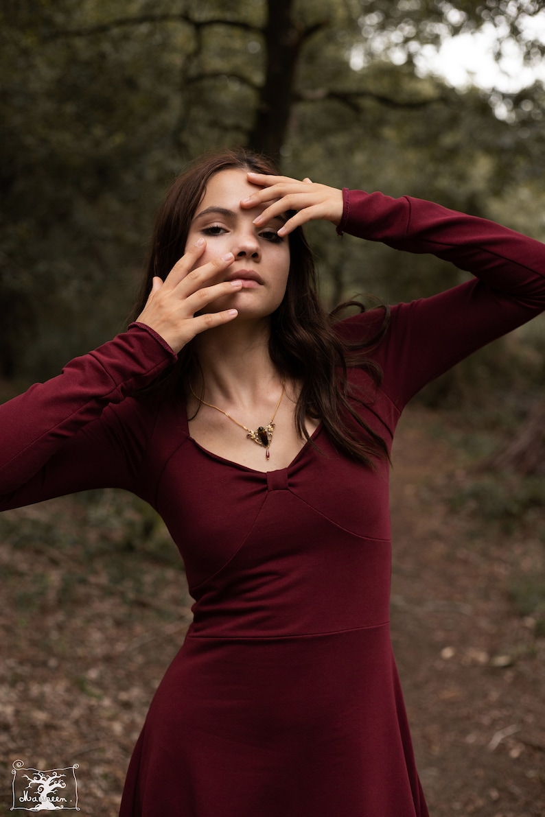 Long Red Dress, Witch Style, Witchy Clothes, Sweatshirt Dress, Fit and ...