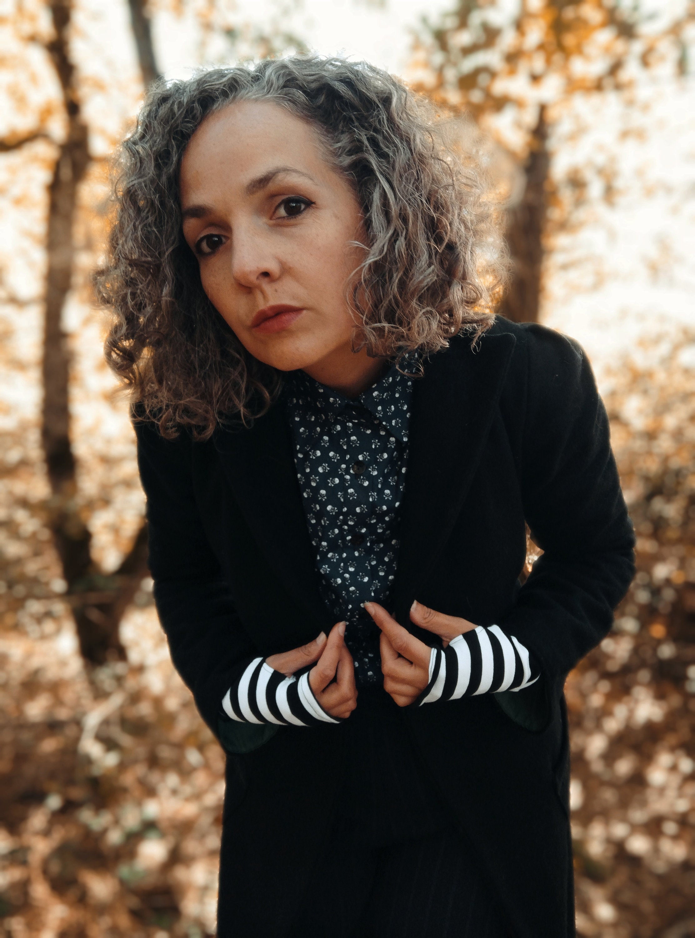 Black and White Striped Mittens, Addams Family Style, Witchy Mittens ...