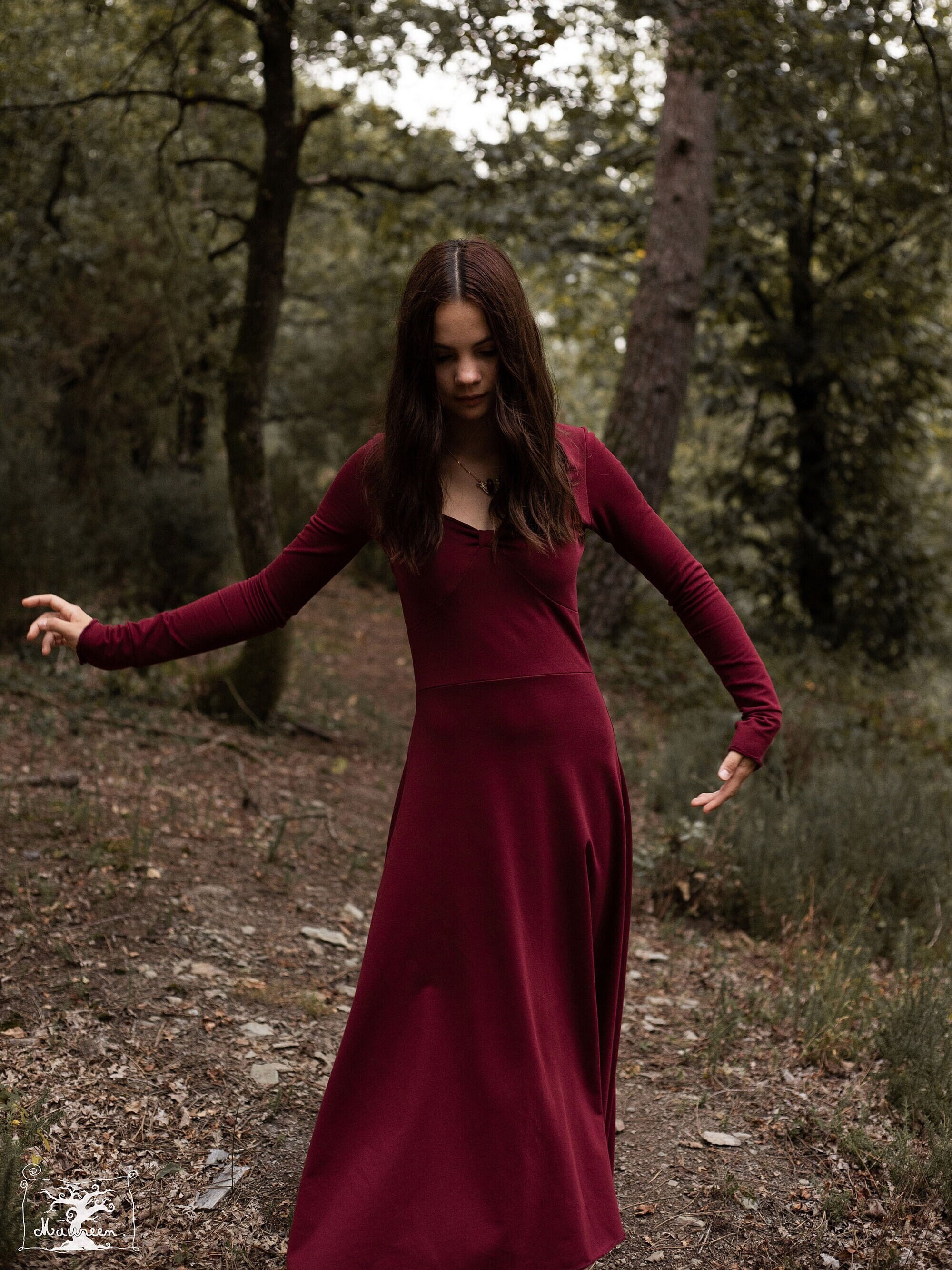 Long Red Dress, Witch Style, Witchy Clothes, Sweatshirt Dress, Fit and ...