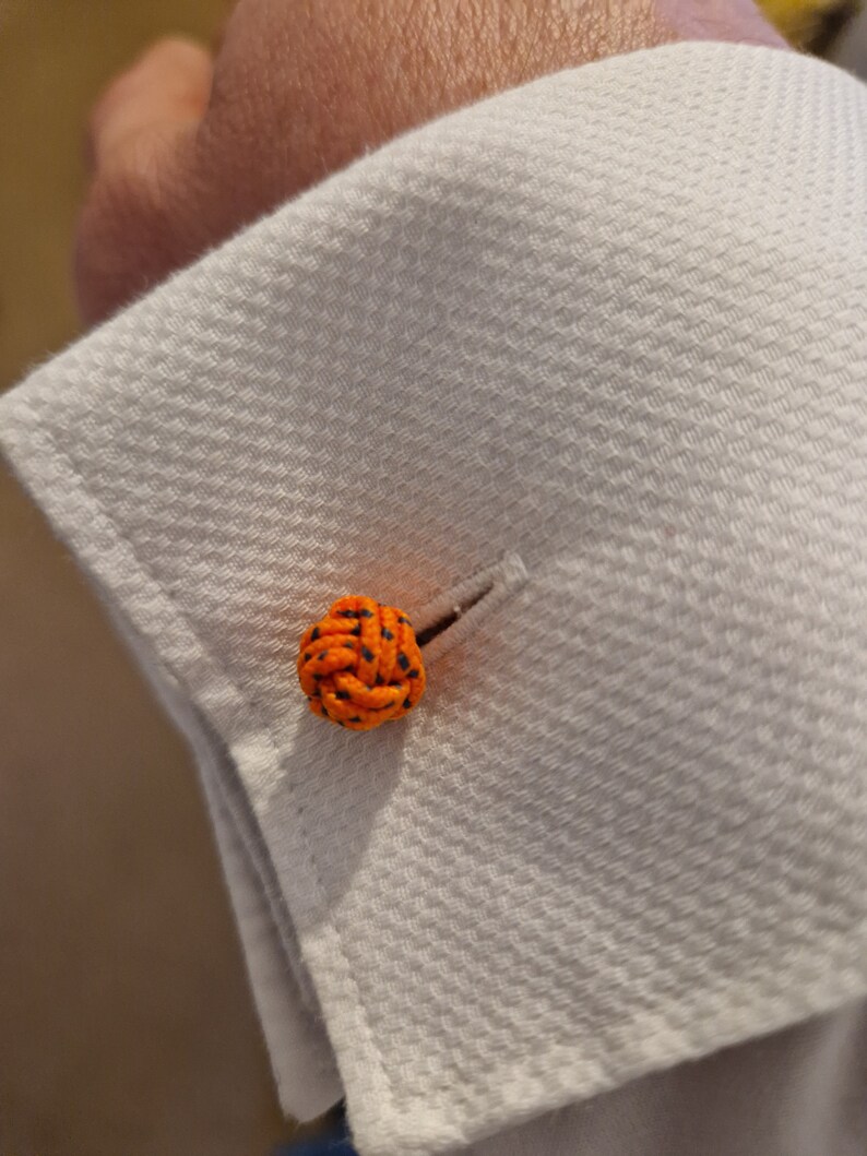 Bright Orange Cord Monkeyfist Cufflinks / Bright Colour / Durable ...