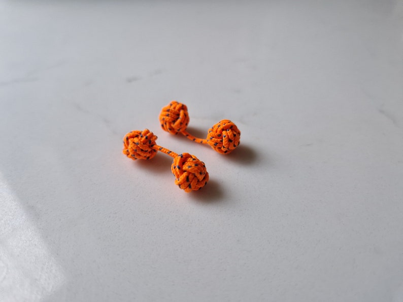 Bright Orange Cord Monkeyfist Cufflinks / Bright Colour / Durable ...