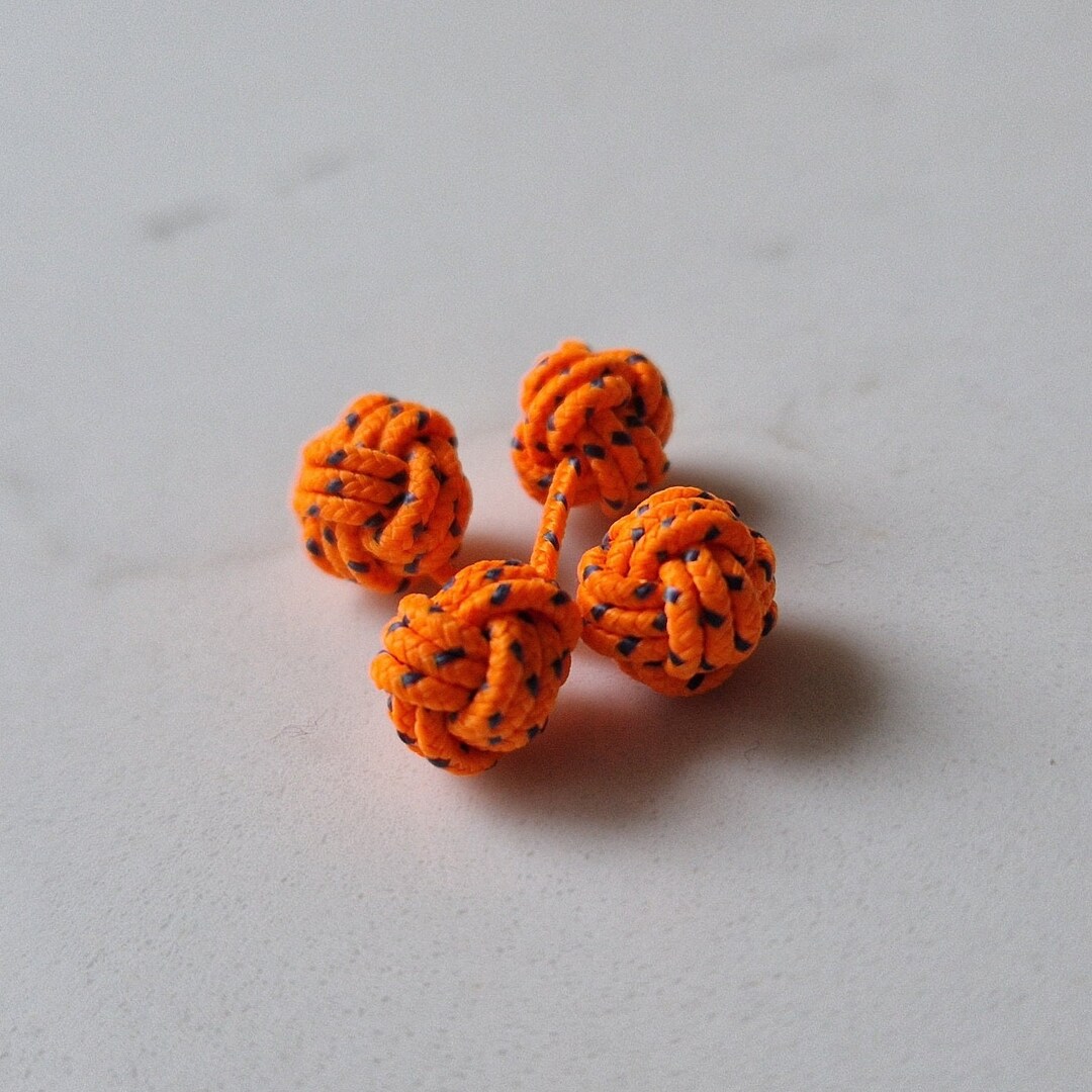 Bright Orange Cord Monkeyfist Cufflinks / Bright Colour / Durable ...