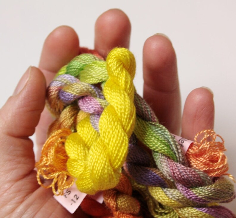 Fine Silk Thread Hand Dyed Space Dyed Varigated Perfect - Etsy UK