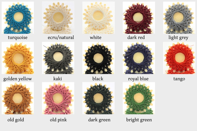 3-ply Waxed French Linen Thread 20m on Star Card Colored - Etsy UK