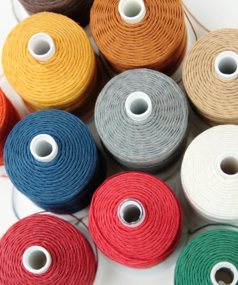 Linen Thread 3-ply, 50g Spool, Nel 18/3, English, Non-waxed, Somac ...