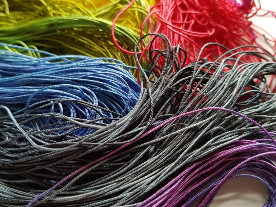 Braided Silk Cord, Jewelry Cord, Varigated Silk Thread, Varigated ...