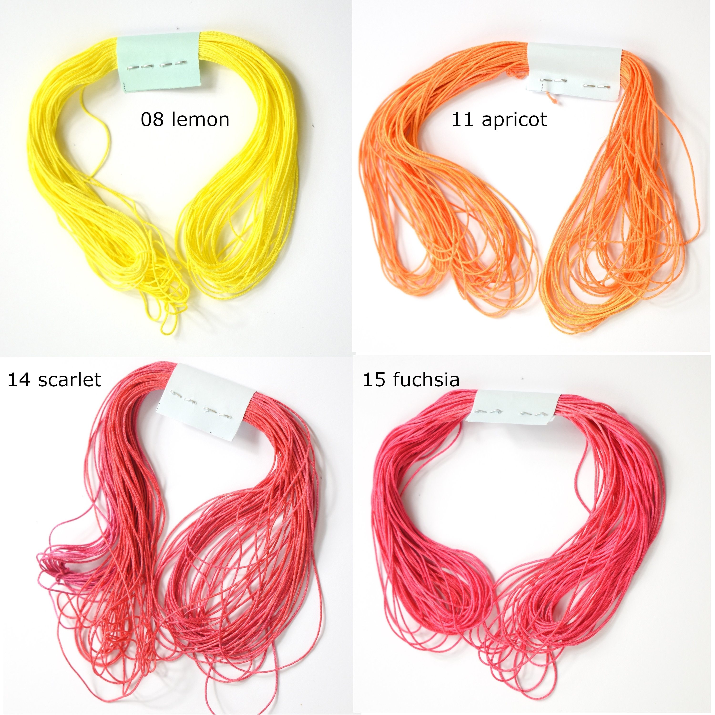 Braided Silk Cord, Jewelry Cord, Varigated Silk Thread, Varigated ...