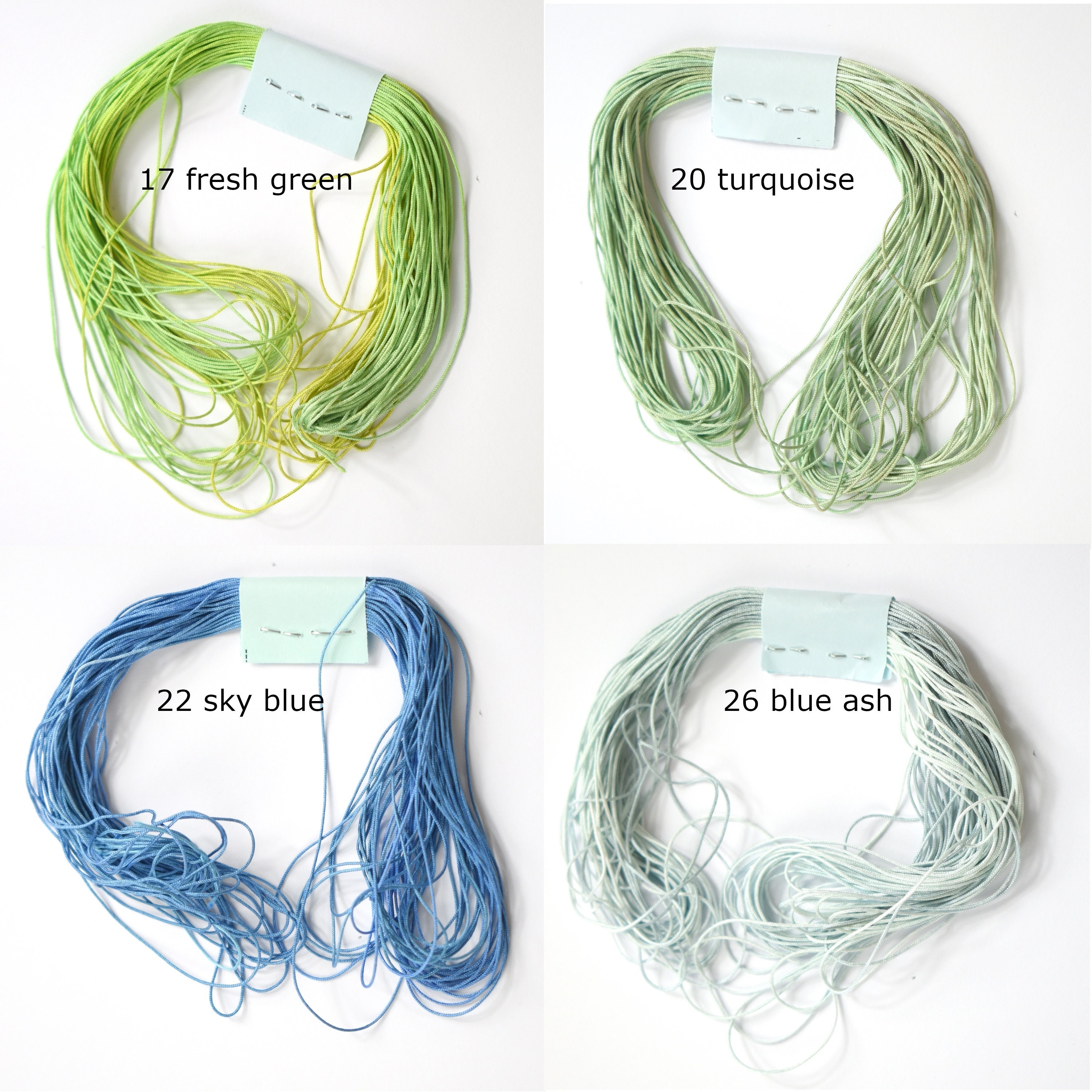 Braided Silk Cord, Jewelry Cord, Varigated Silk Thread, Varigated ...