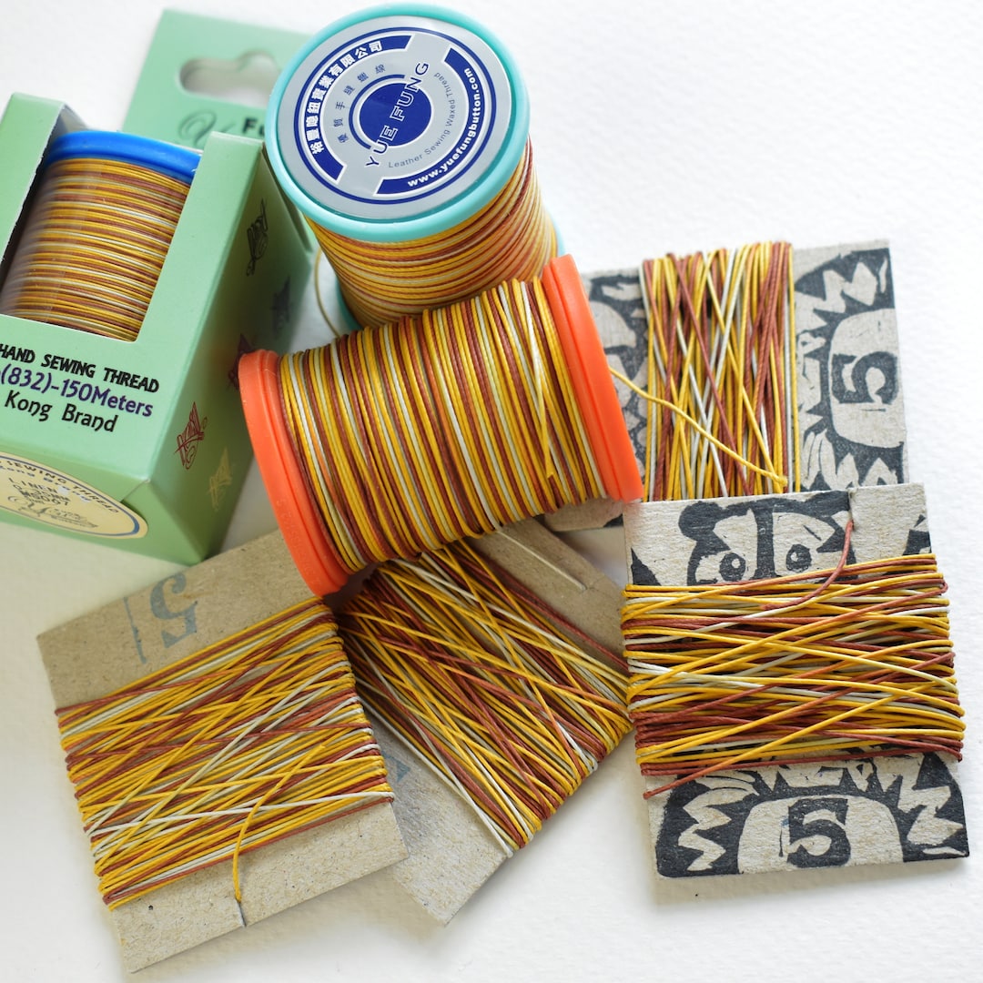 Yue Fung, Varigated Linen Thread, Leather Sewing, Choose Your Length ...