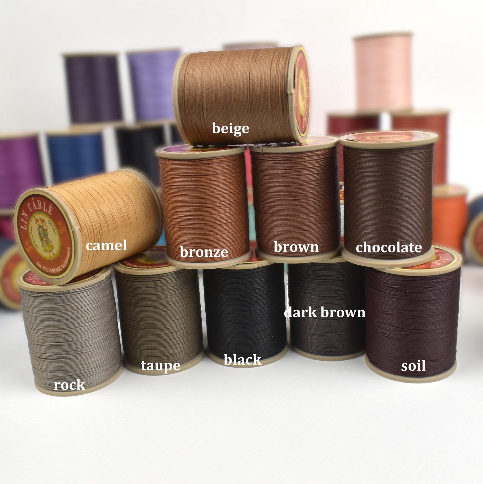 50m of Lin Cablé No. 432 (medium Thickness), Waxed Linen Thread, up to ...
