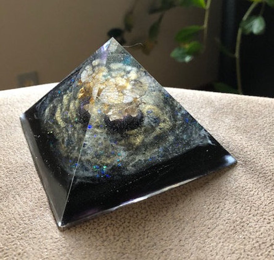 Large Galaxy Pyramid Nebula Orgonite Pyramid Reiki Energy - Etsy