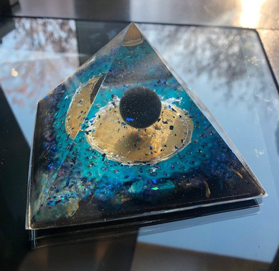 Large Galaxy Pyramid Nebula Orgonite Pyramid Reiki Energy | Etsy