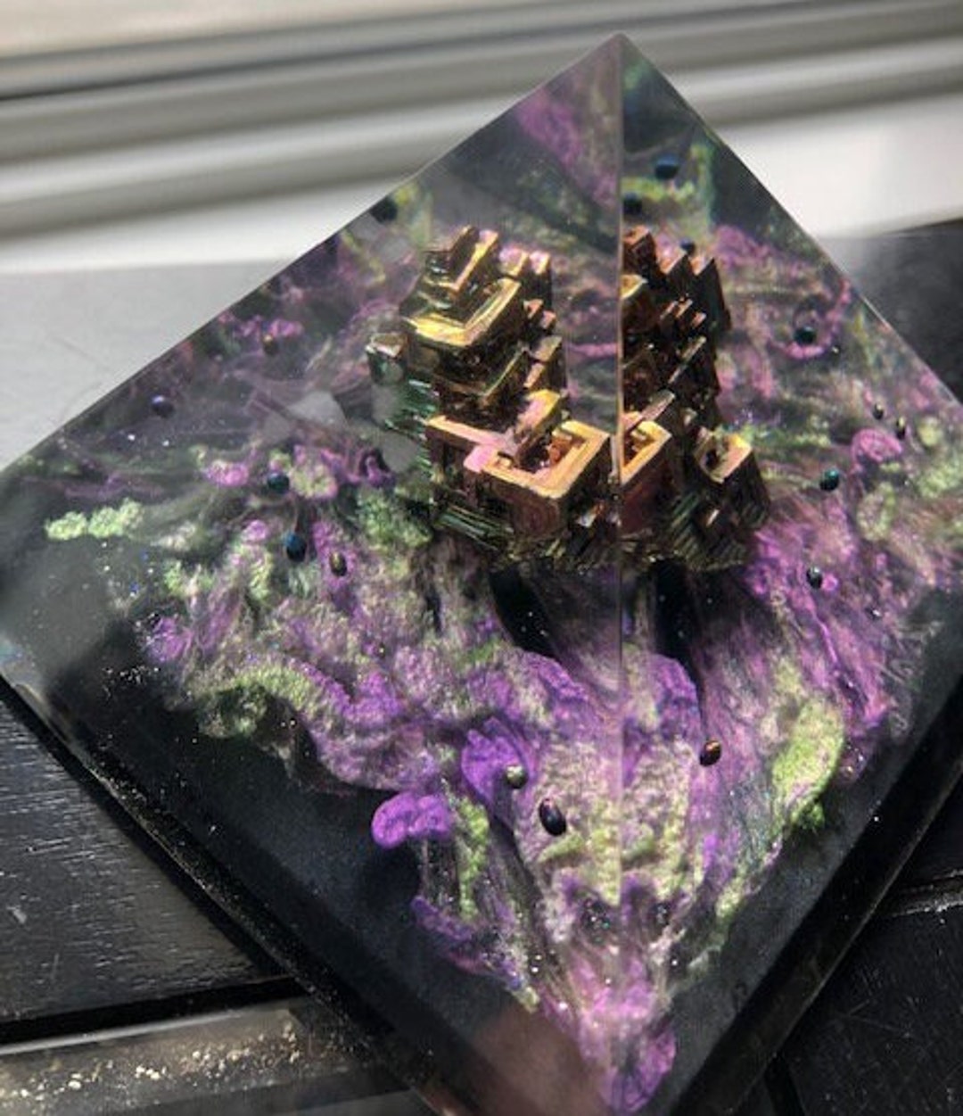 Buy Large Galaxy Pyramid Nebula Orgonite Pyramid Reiki Energy Healing ...