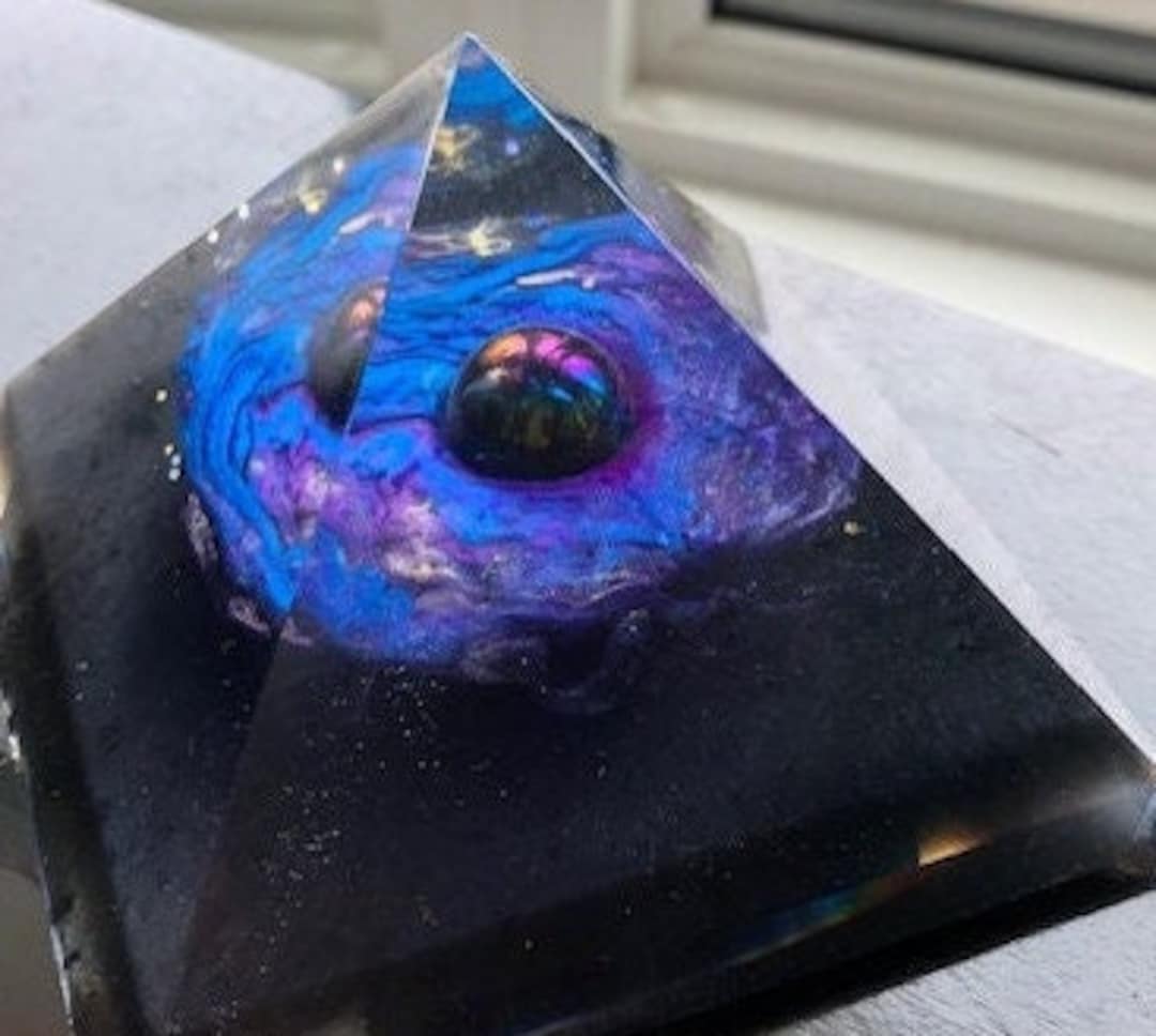 Large Galaxy Pyramid, Orgone, Energy Generator, Metaphysical Home Decor ...